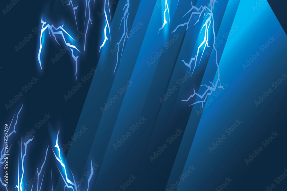speed blue thunder light lines isolated on background stripe and radial ...