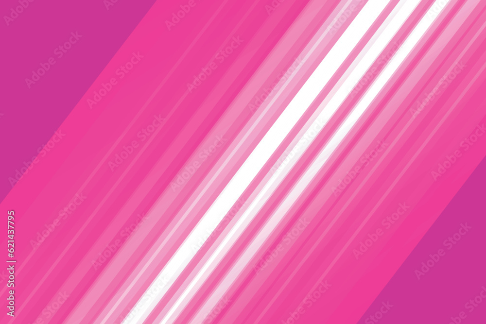speed pink white light lines isolated on background stripe and radial ...