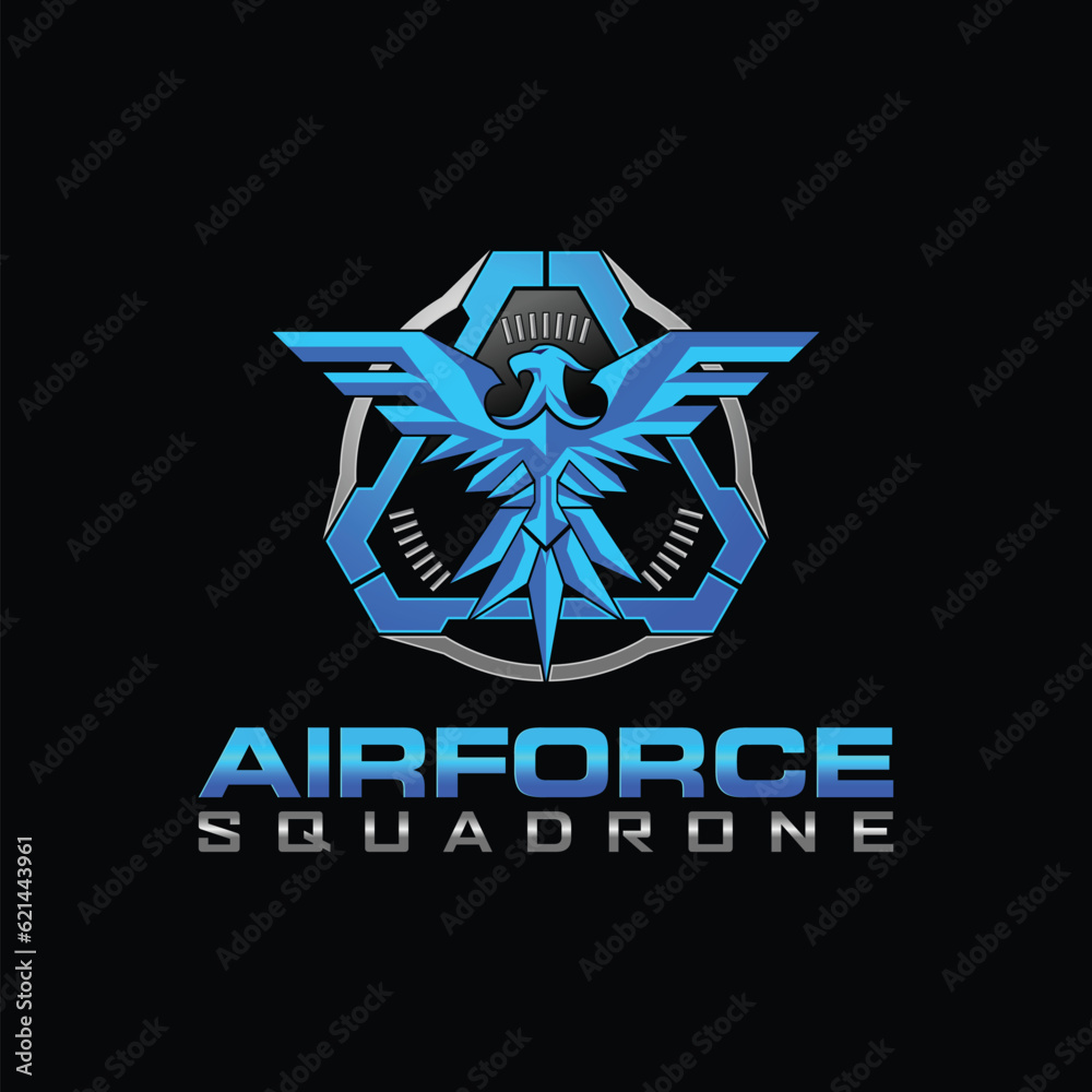 Eagle Logo. Tactical Eagle airforce squadrone logo design Stock Vector ...
