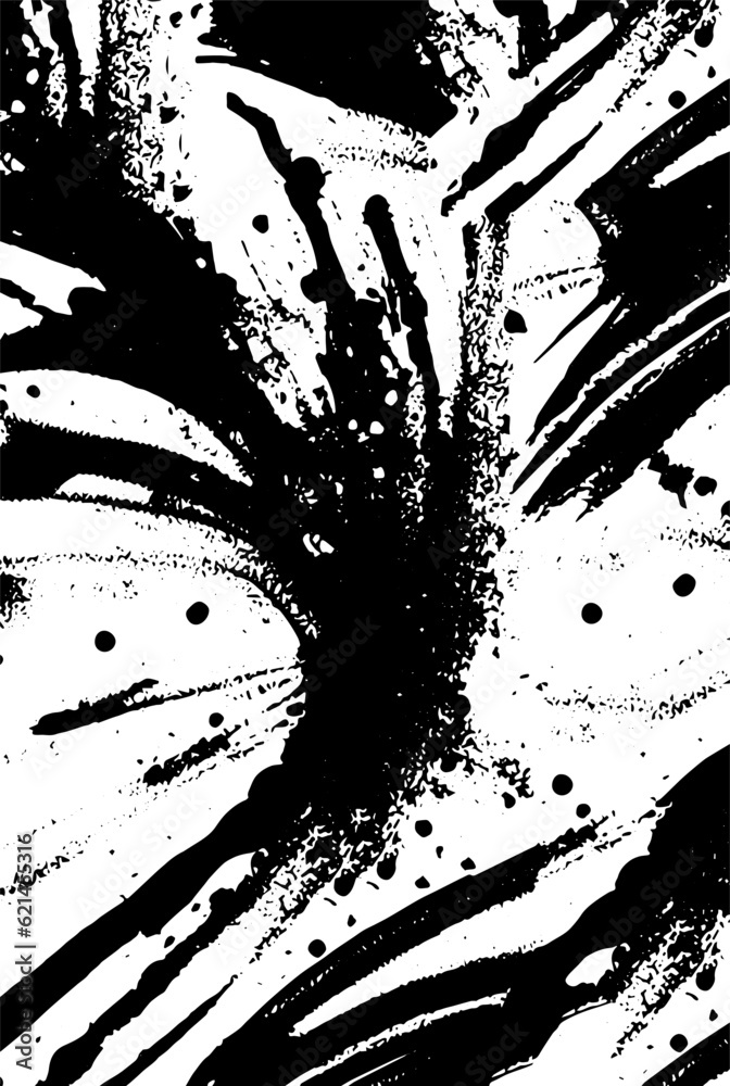 Abstract black and white background of blots Stock Vector | Adobe Stock