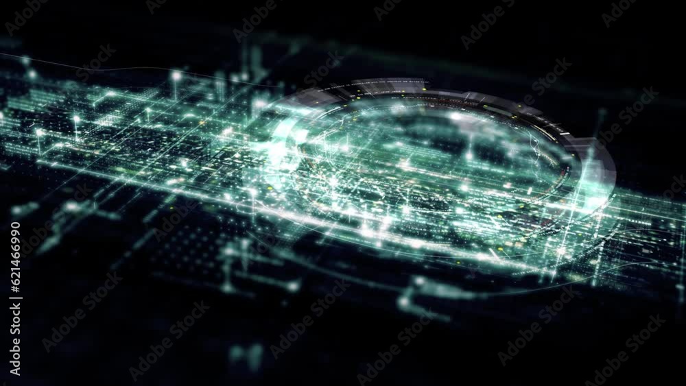 Advanced data matrix simulation UI with cutting-edge digital ...