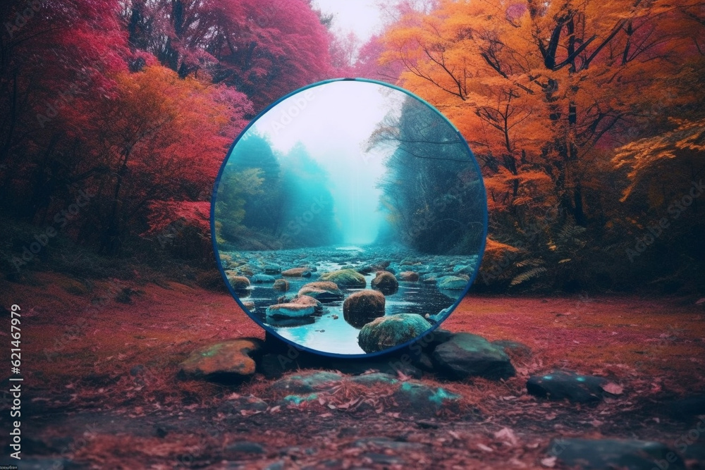 States of mind, landscape concept, graphic resources. Aesthetic and ...