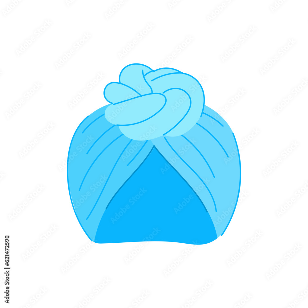 culture turban indian cartoon. arab head, ethnic sikh, headgear male ...