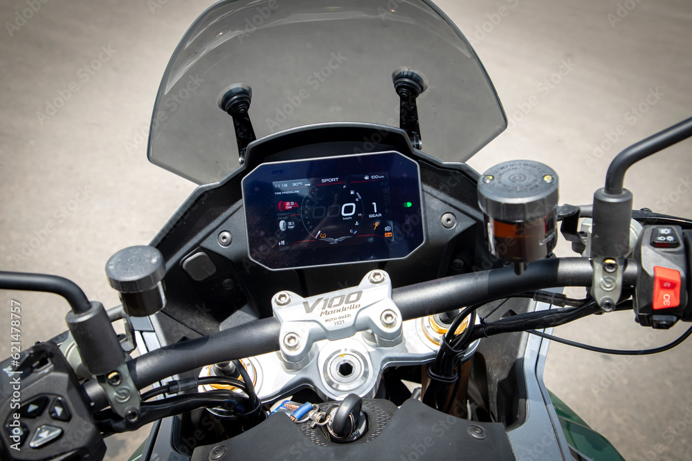 Moto Guzzi V100 Mandello is a cruiser motorcycle manufactured and ...