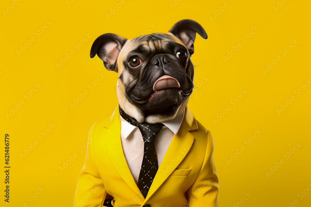 Generative AI. Humanised animals concept. funny character personage ...