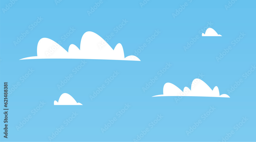 Cloud sky blue air background concept. Vector graphic design ...