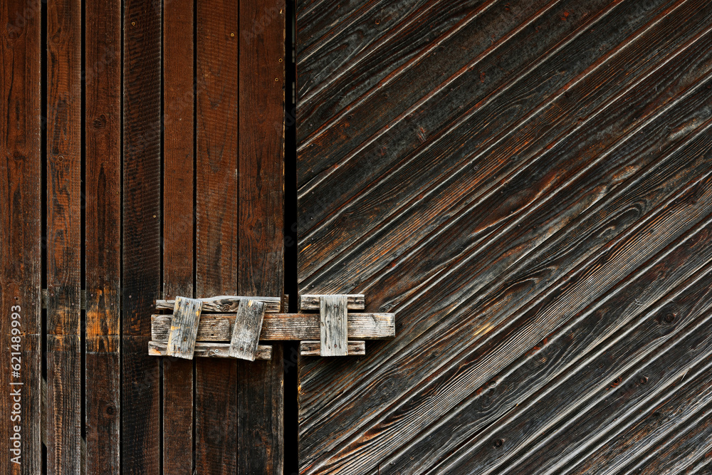 Wooden door background with vintage wooden locker. Wooden vintage ...
