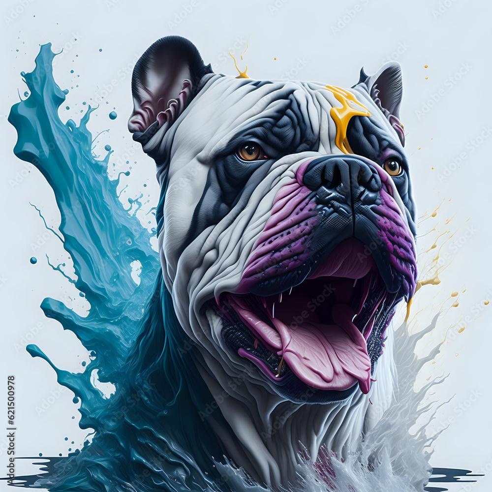 Splash Art Of American Bully Stock Illustration Adobe Stock