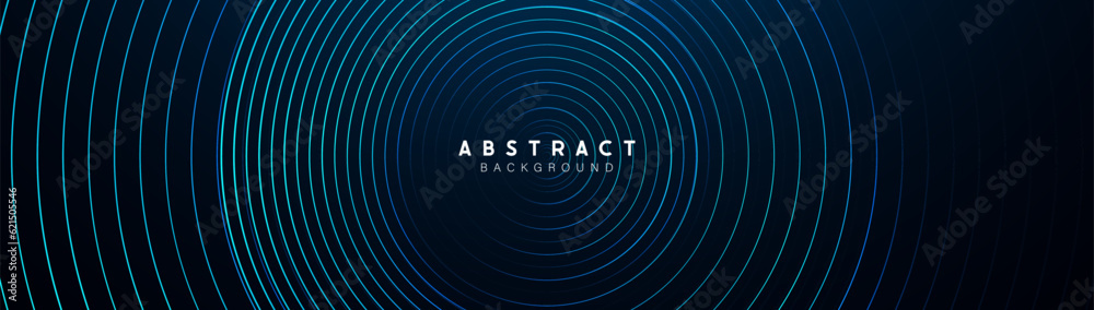 Abstract blue digital dynamic water drop wave on dark background ...