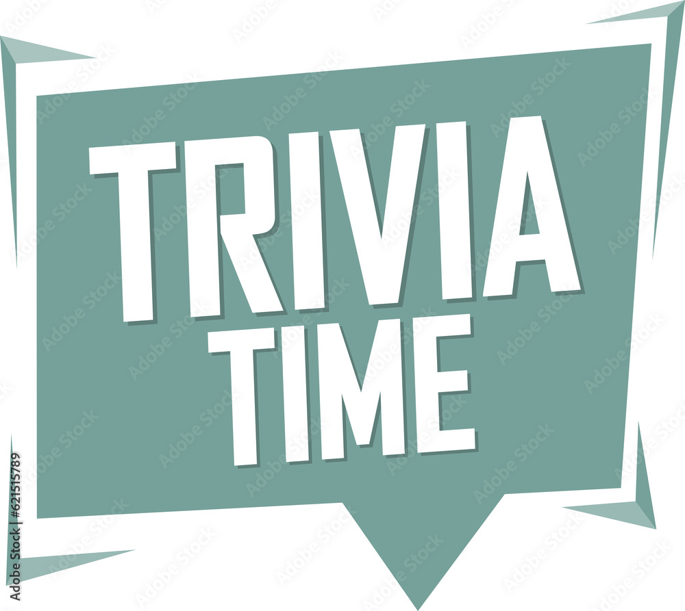 Trivia Time, banner on transparent background. PNG illustration Stock ...