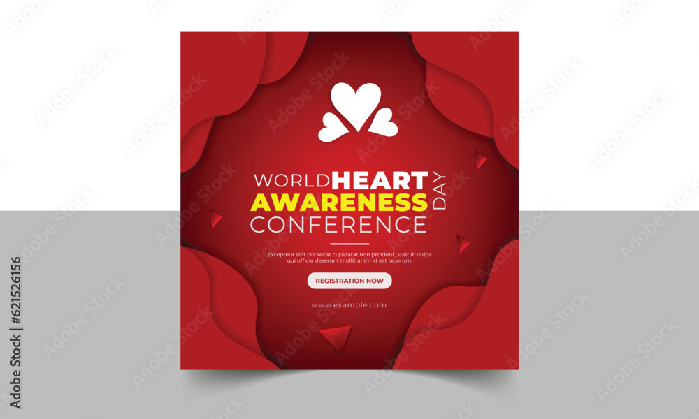 Vecteur Stock World heart day of cardiovascular disease prevention and ...