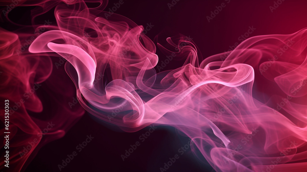a single line of maroon smoke as it dances through the frame, AI ...