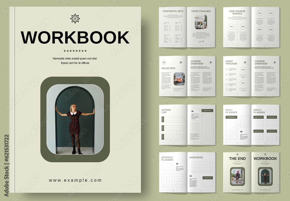 Workbook Layout Stock Template Adobe Stock