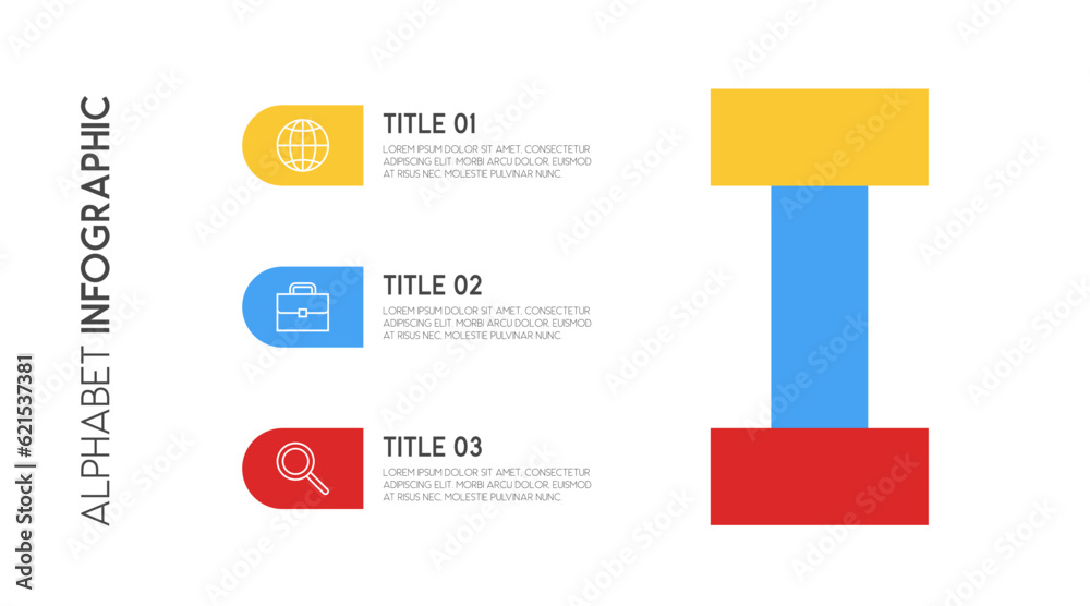 Letter I vector alphabet and other elements for infographics Stock ...