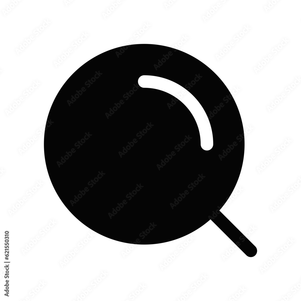 Vector search magnifier scan icon. Black, white background. Perfect for ...