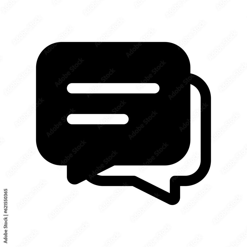 Vector messages, conversation, group chat icon. Black, white background ...