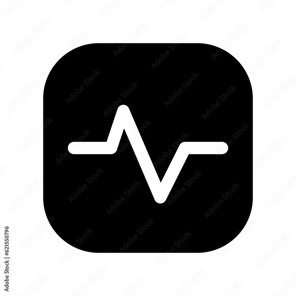 Editable vector heartbeat system status icon. Part of a big icon set ...