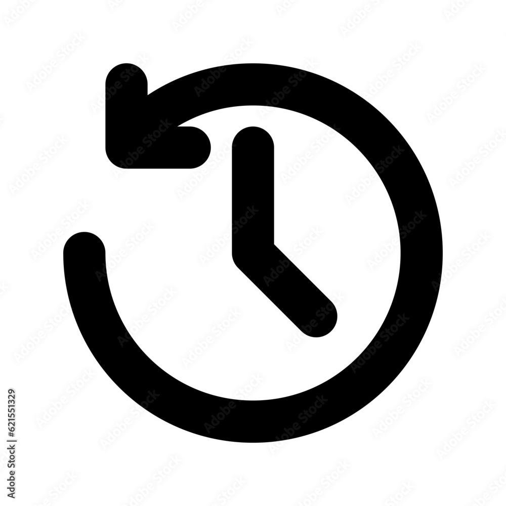 Editable vector history, turn back time icon. Part of a big icon set ...