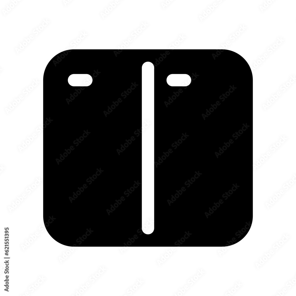 Editable vector horizontal split screens icon. Part of a big icon set ...