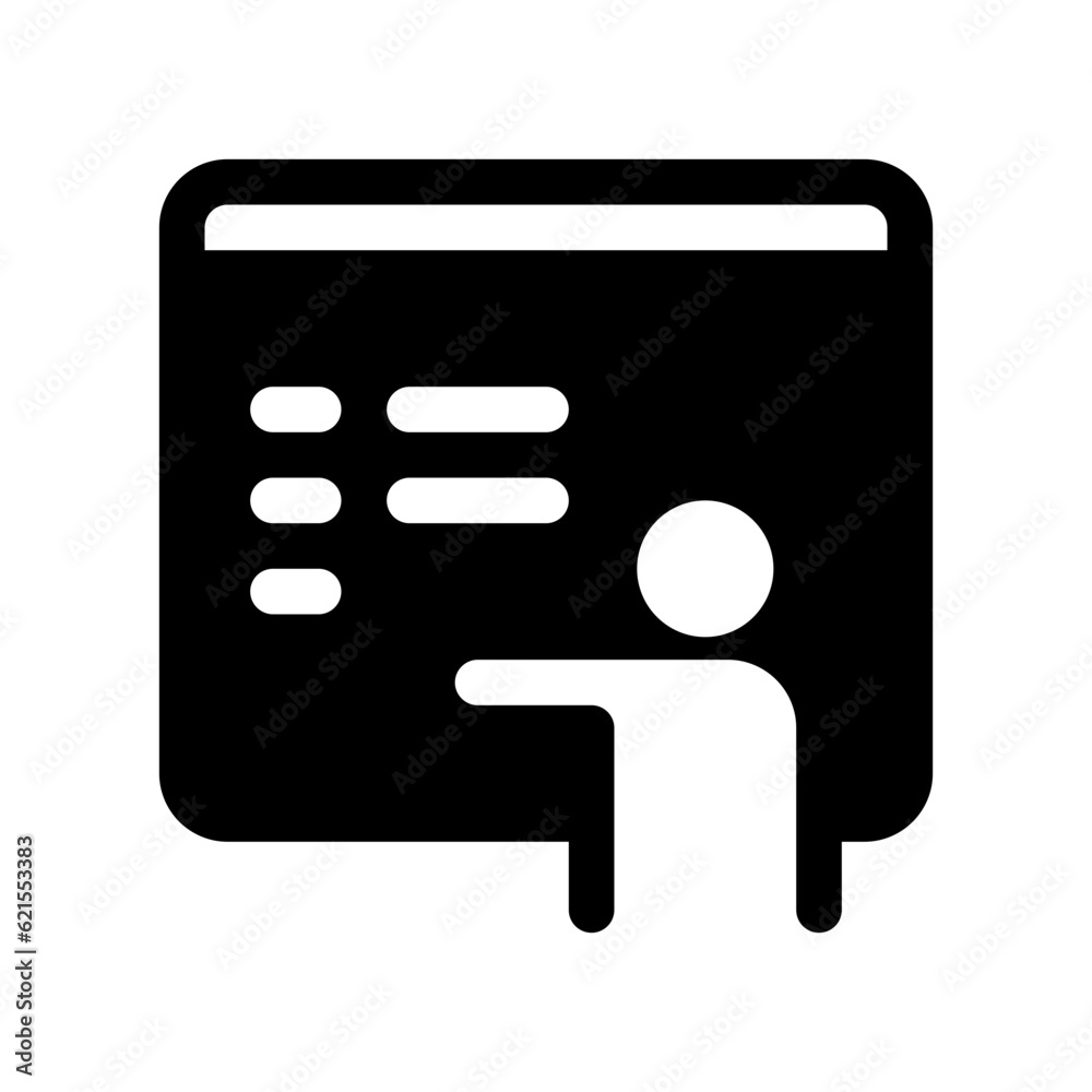 Vetor de Editable online teacher, tutor, trainer vector icon. Online ...