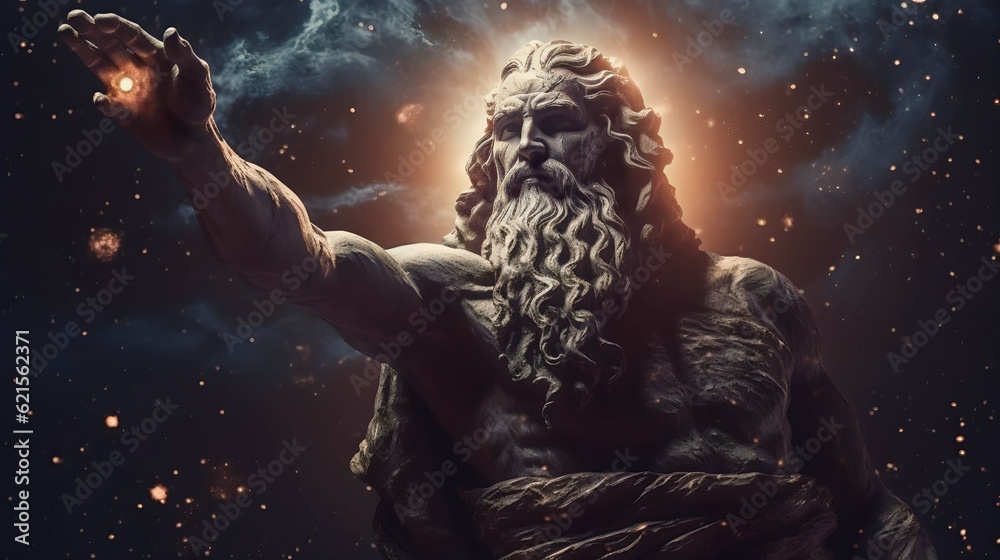 the primordial darkness embodying a greek god, erebus wearing ancient ...