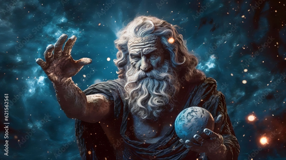 the primordial darkness embodying a greek god, erebus wearing ancient ...