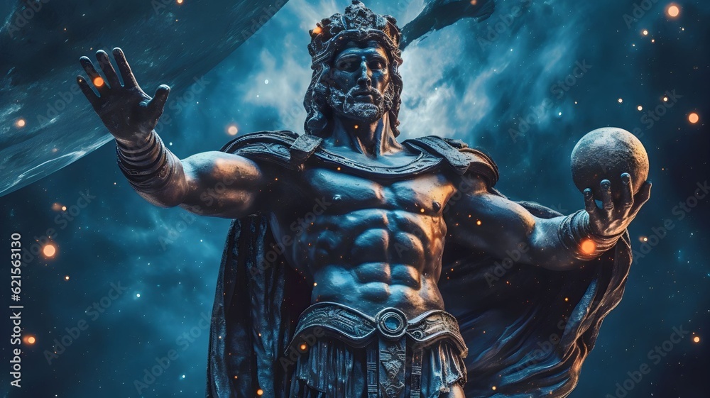 Poster, Foto the primordial darkness embodying a greek god, erebus ...