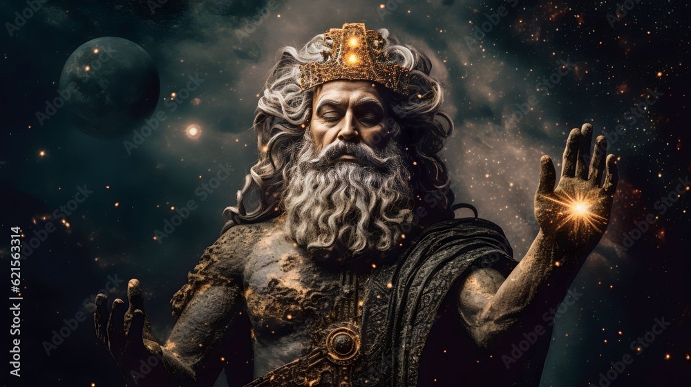 the primordial darkness embodying a greek god, erebus wearing ancient ...