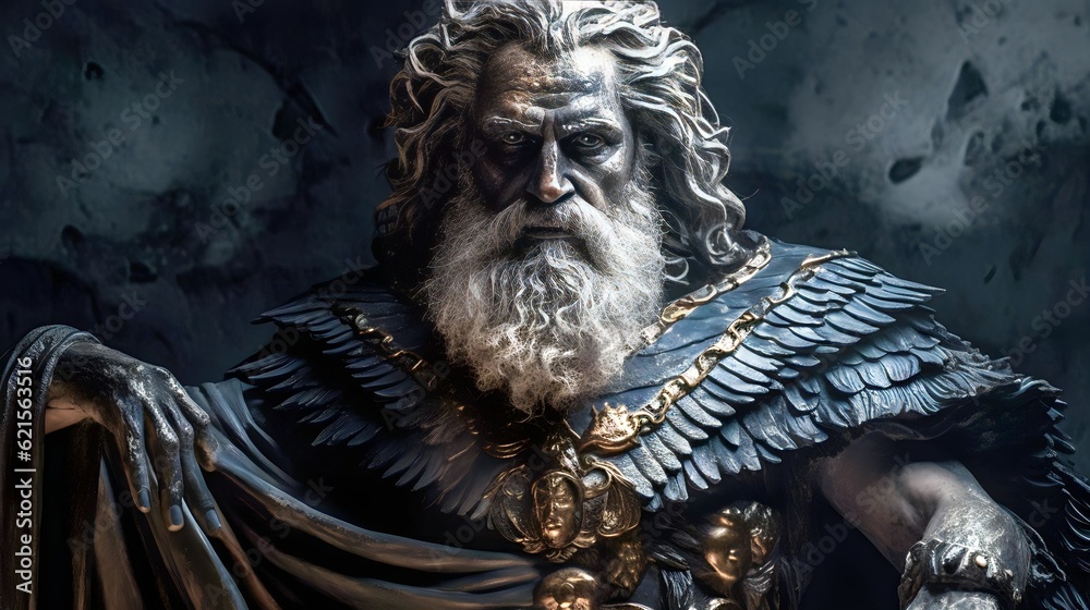 the primordial darkness embodying a greek god, erebus wearing ancient ...