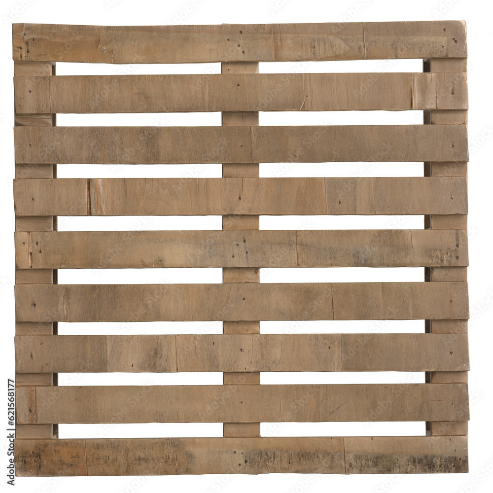 3d illustration of wood pallet isolated on transparent background top ...