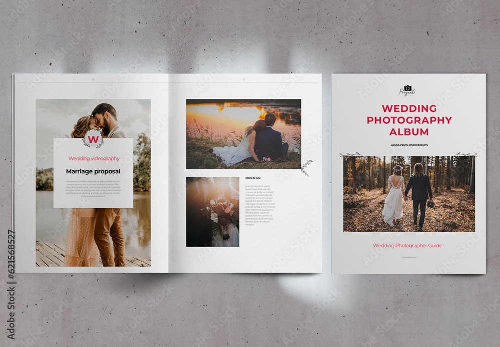 Wedding Photo Album Layout Stock Template | Adobe Stock