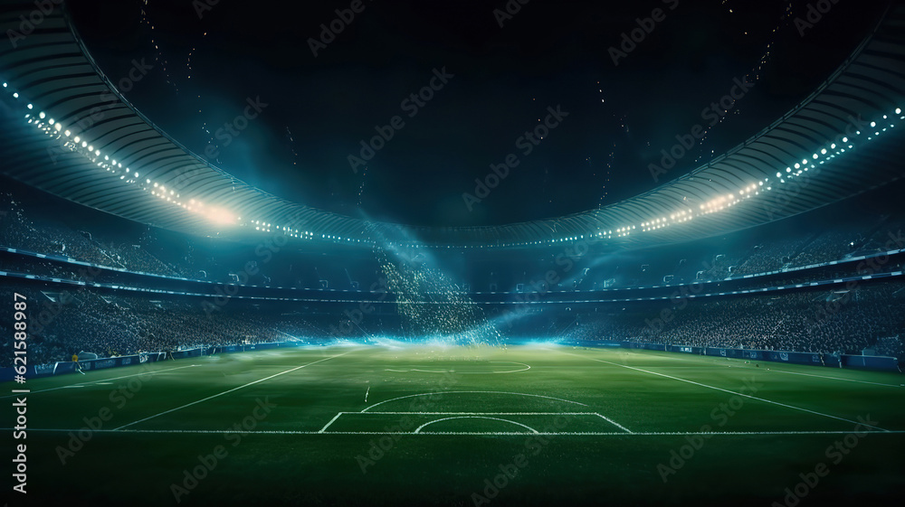 Gradient football field background. Generative ai Stock Illustration ...