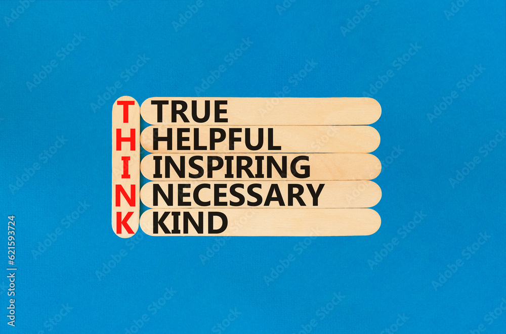 Think symbol. Concept words Think before you speak true helpful ...