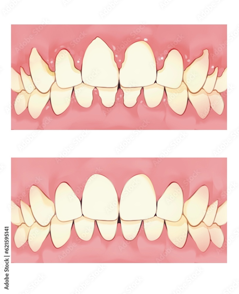 hypertrophic gingivitis with marginal inflammation Stock Illustration ...