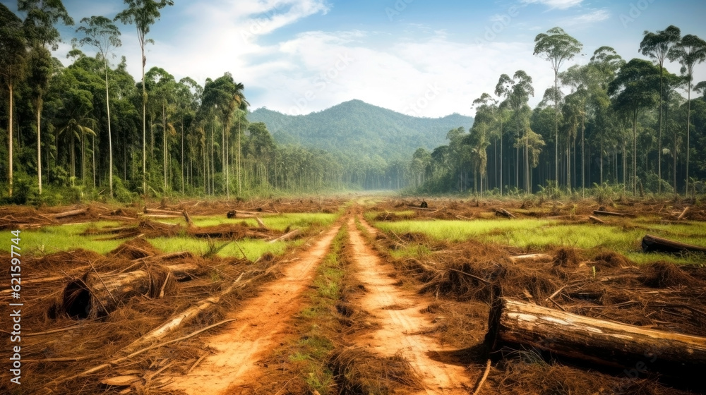 Environmental degradation and ecological imbalance. Human-driven ...