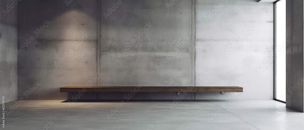 Empty concrete room, apartment. Scene for product presentation. Overlay ...