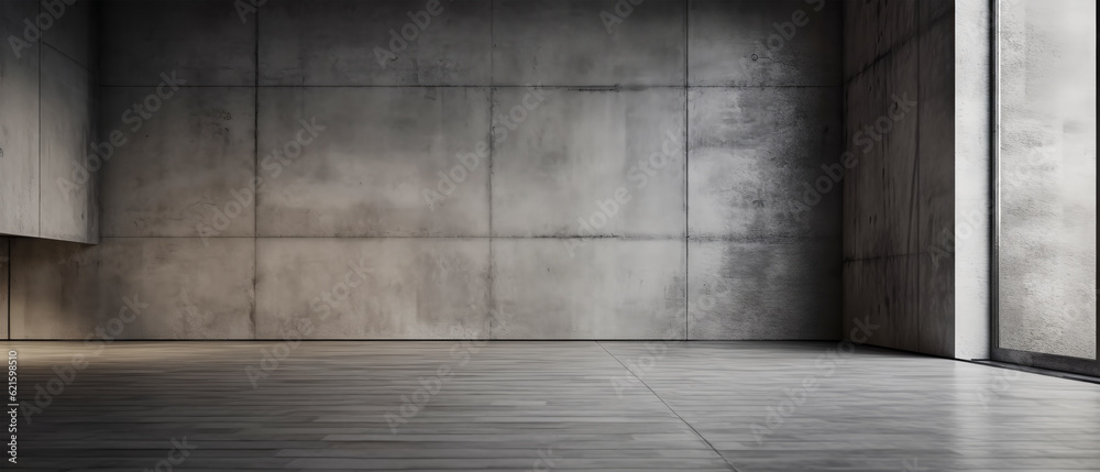 Empty concrete room, apartment. Scene for product presentation. Overlay ...