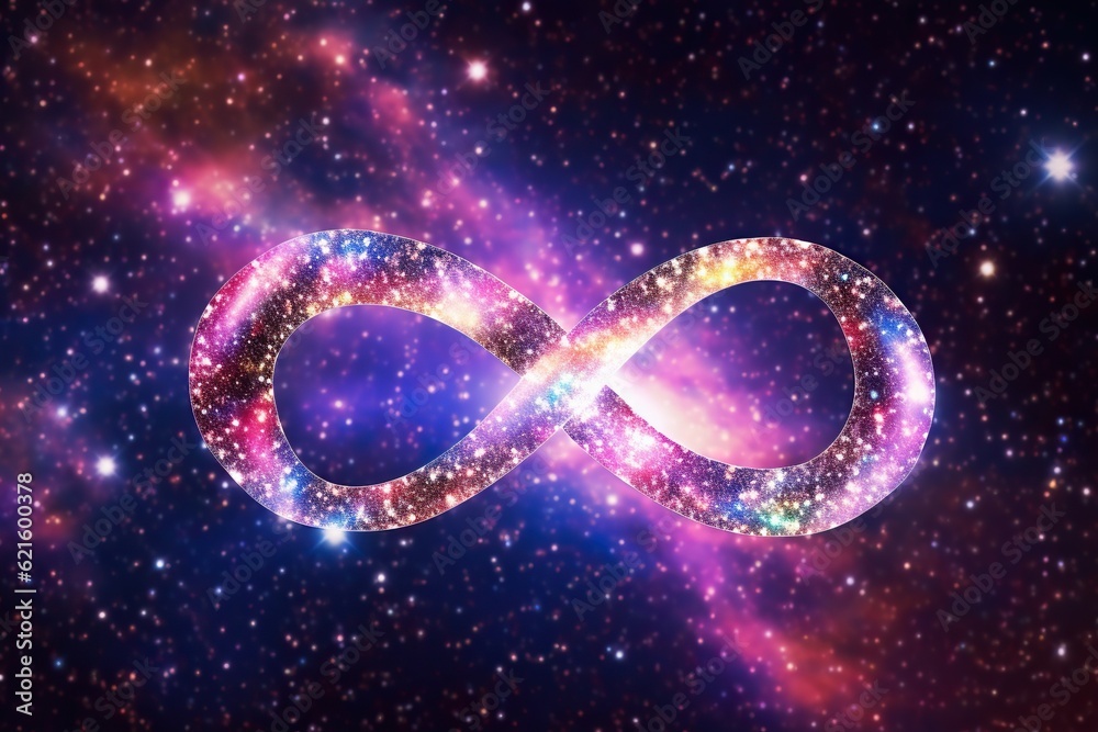 Infinity symbol made of stars and galaxy, representing eternity of ...