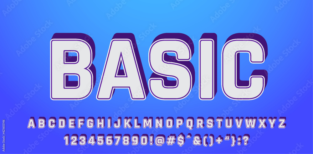 Latin alphabet letters with set of numbers 1, 2, 3, 4, 5, 6, 7, 8, 9, 0 ...