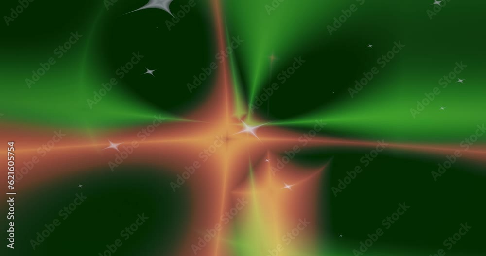 Seamless, cyclic animated 4K background of multicolored abstract elements on black background ...