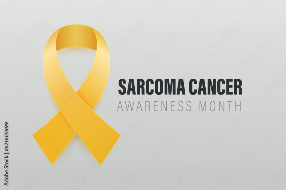 Sarcoma, Bone Cancer Banner, Card, Placard with Vector 3d Realistic ...