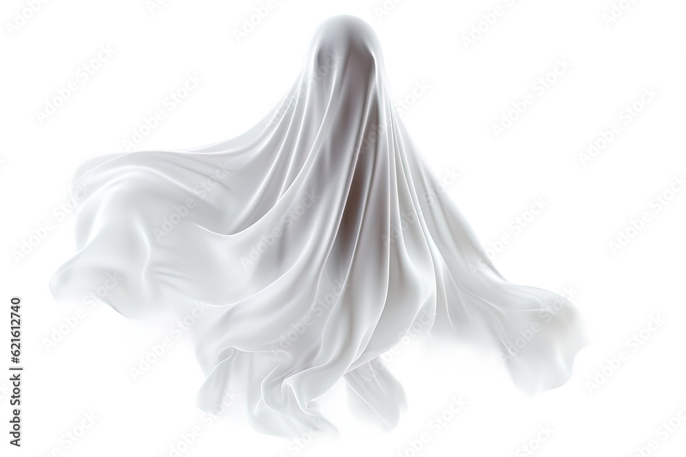 Halloween ghost on transparent background. Spirit figure. PNG ...
