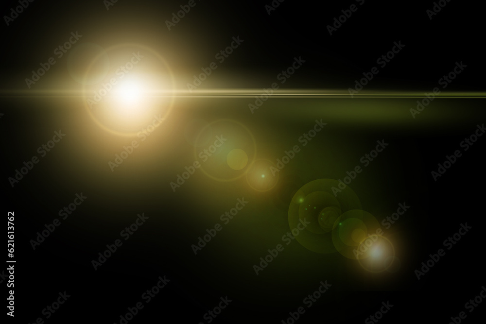abstract background with lens flare glowing lights Stock Illustration ...