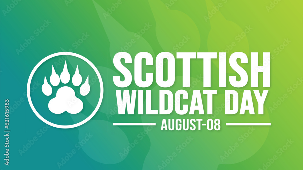 Scottish Wildcat Day background template. Holiday concept. background ...