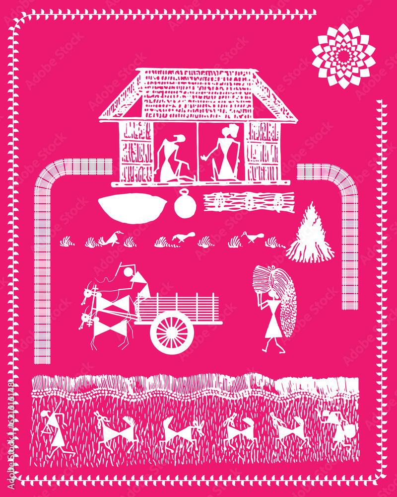 Celebrating India's Joyful Heritage: Warli Painting of Bull Craft and ...