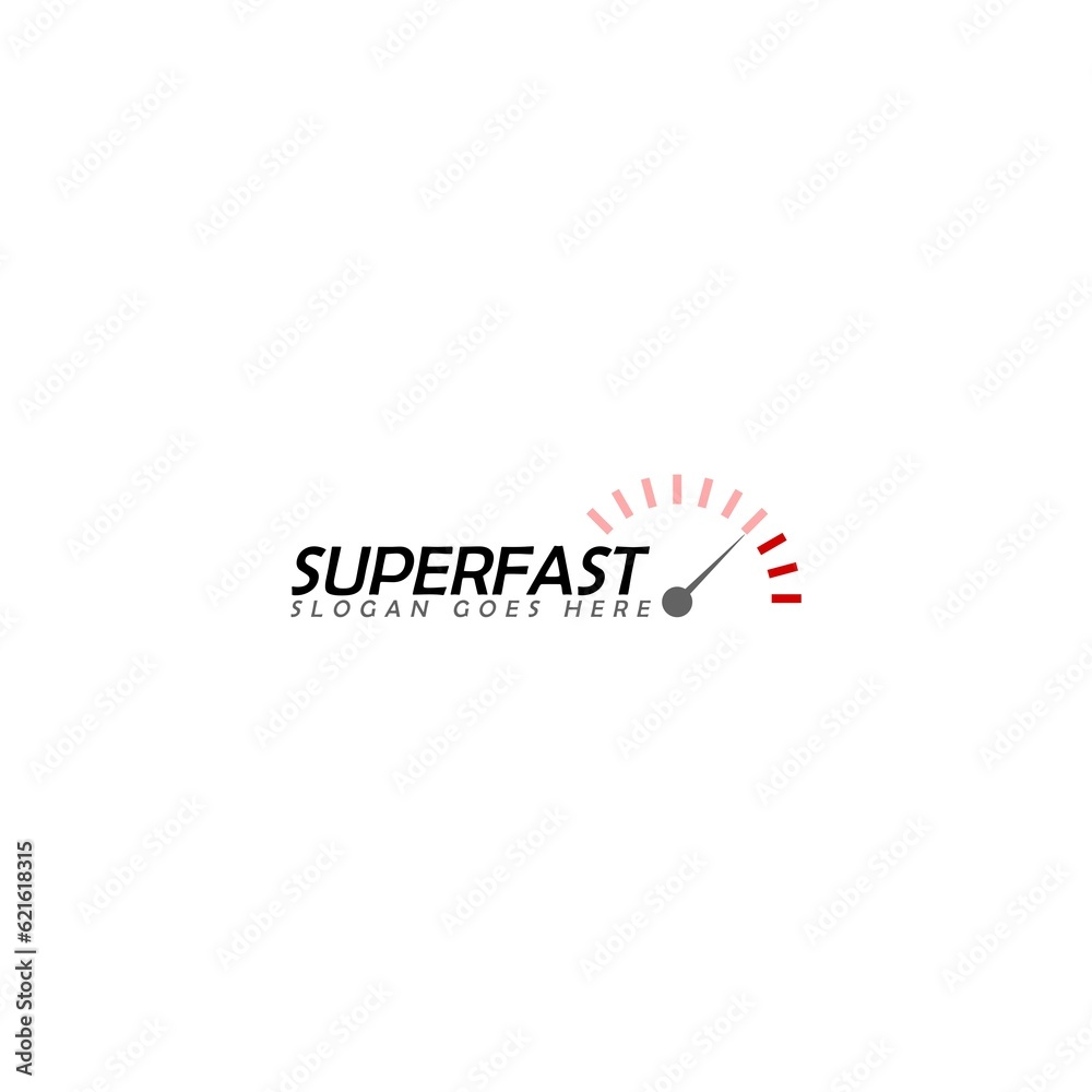 Super fast speedometer design template isolated on white background ...