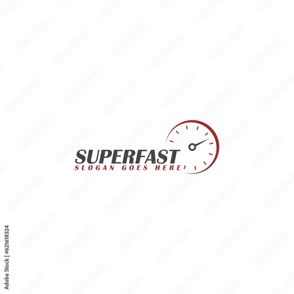 Super fast speedometer design template isolated on white background ...