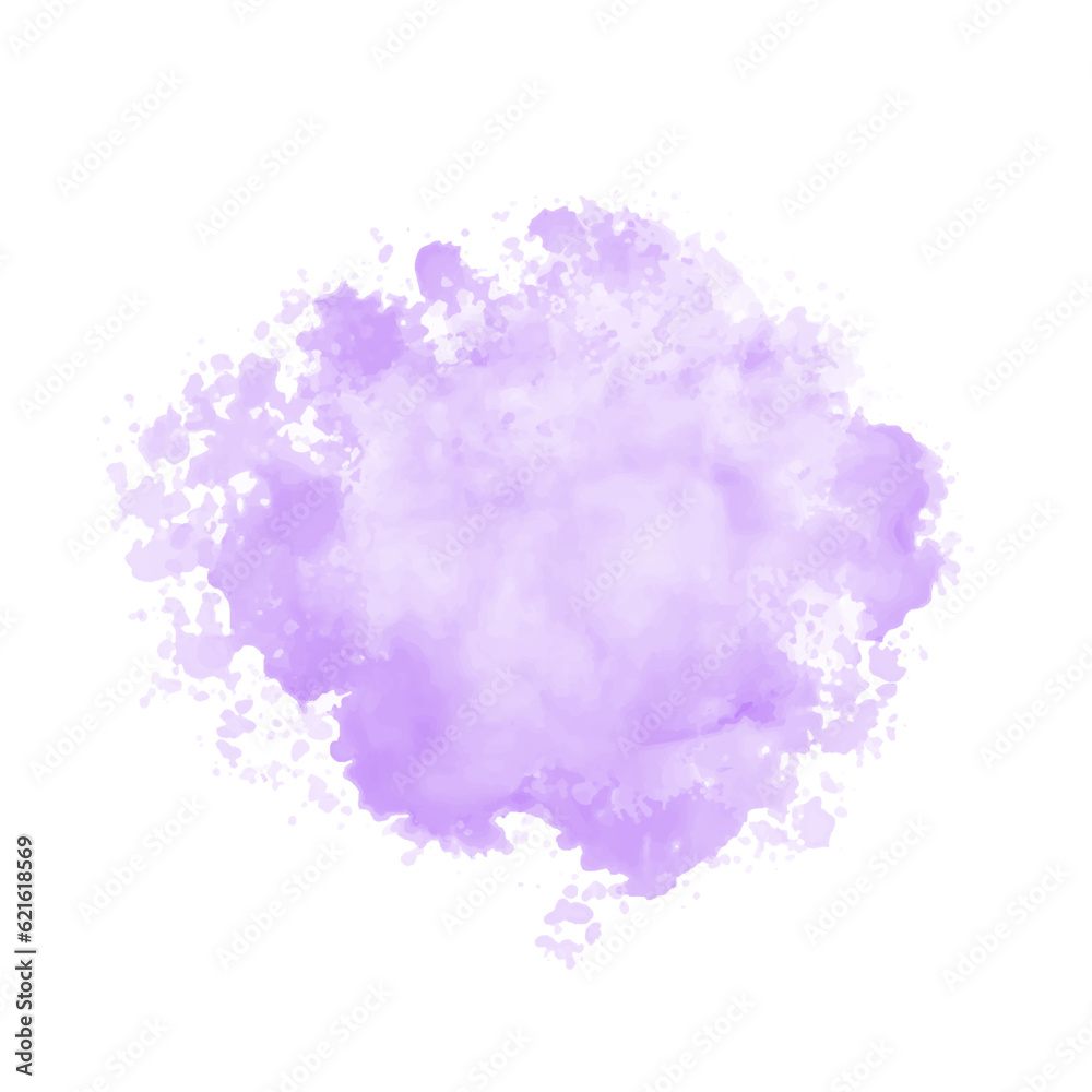 Abstract purple watercolor water splash on a white background. Vector ...