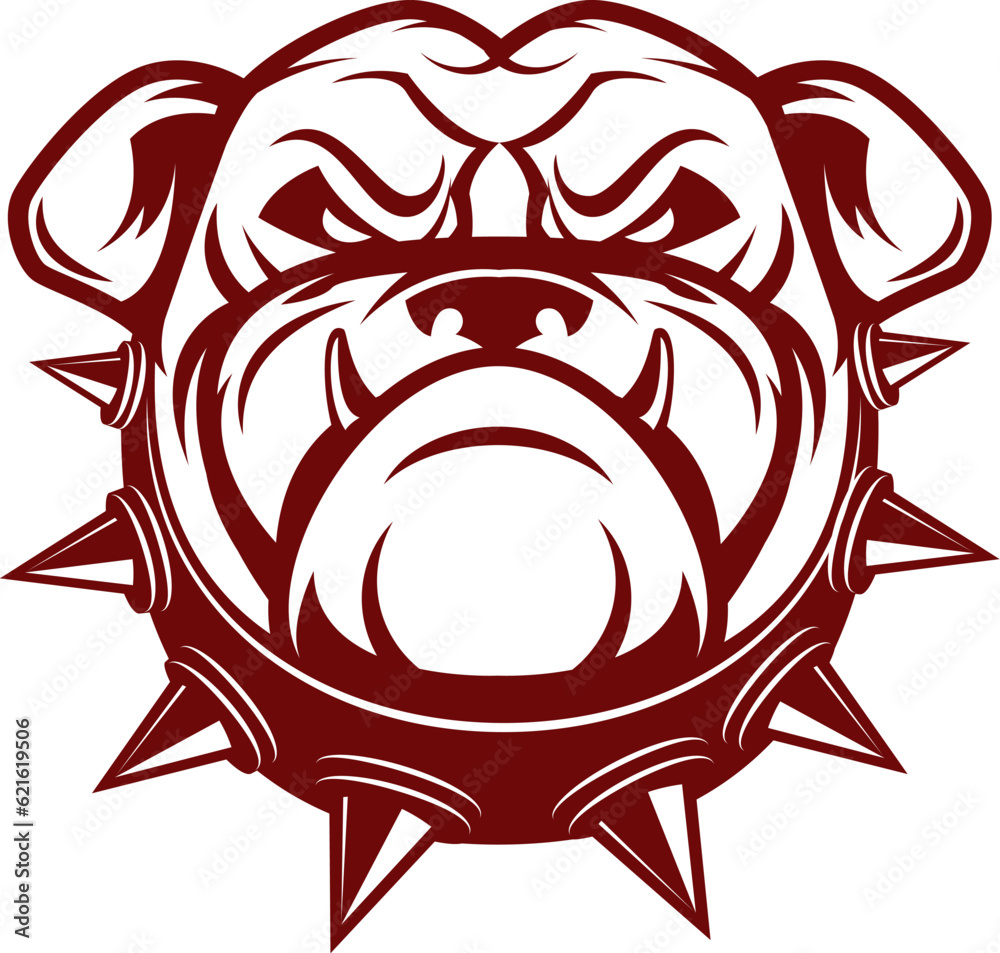 Bulldog head isolated on white background. Sport team mascot. Design ...