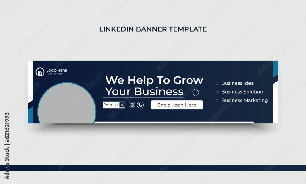 Business agency linkedin banner design template Stock Vector | Adobe Stock
